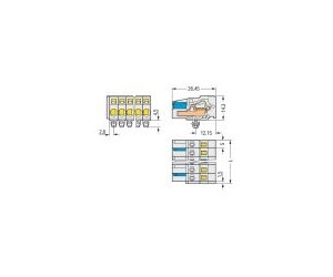 Wago 1-Leiter-Federleiste CAGE CLAMP® 2,5mm² lichtgrau (721-116/008-000 ...