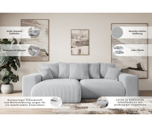 ALTDECOR Eskar-L Ecksofa mit Schlaffunktion und Bettkasten, L-Form ...