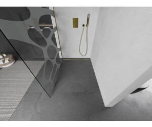 Mexen Kioto Walk-in Duschwand 70x200cm, transparent/weiße Welle 8mm ...