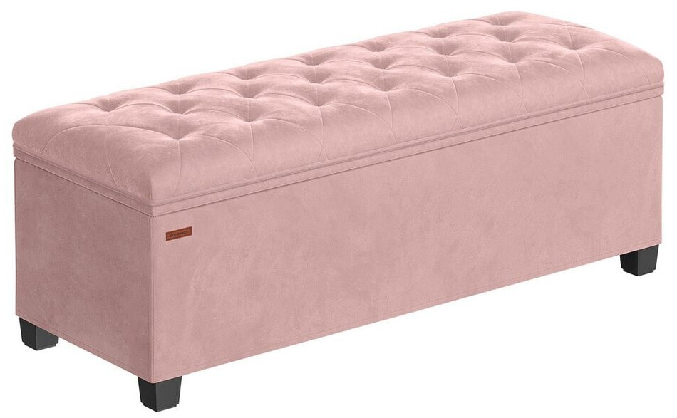 Songmics Sitzbank mit Stauraum 40x110x40cm Pastellrosa ab 60,71 ...
