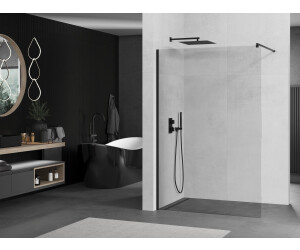 Mexen Kioto Walk-in Duschwand 100x200cm, Transparent 8mm, Schwarz (800 ...