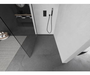Mexen Kioto Walk-in Duschwand 100x200cm, Transparent 8mm, Schwarz (800 ...