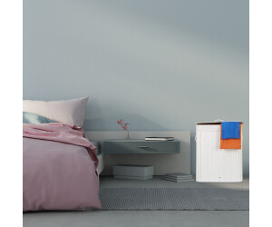 Relaxdays Wäschekorb Bambus 2 Fächer, 3er-Set, Weiß/Hellbraun ab 53,71 ...