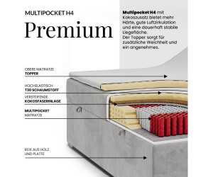 MKS Meble Dagos Boxspringbett 120x200cm Velvet Bettkasten Topper T25 H4 ...