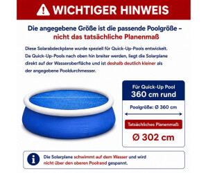 Happy People Solarabdeckplane für Quick-Up Pool, rund, Ø360cm ab 13,99 ...