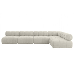 ALTDECOR Samaro-L3 Ecksofa L-Form Cord 6-Sitzer 380x190cm Cremeweiß ...
