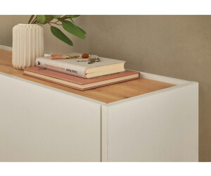 Furn.Design Center Garderoben-Set 2-teilig Weiß/Wotan Eiche mit Spiegel ...
