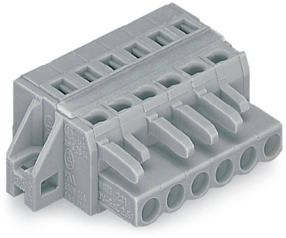 Wago 1-Leiter-Federleiste CAGE CLAMP® 2,5mm² grau (231-103/031-000) ab ...