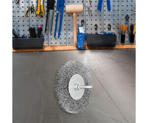 Pferd Rundbürste RBU ungezopft Ø100x20mm Schaft-Ø6mm Stahl-Draht-Ø0 ...