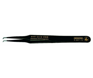 Bernstein SMD-Pinzette 12 SA-ESD, flach gebogen 45°, 120mm (5-067-13 ...