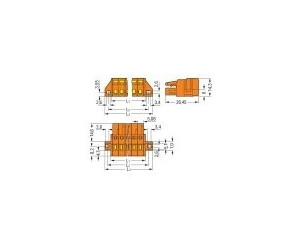 Wago 1-Leiter-Federleiste CAGE CLAMP® 2,5mm² orange (231-321/031-000 ...