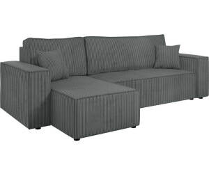 Mirjan24 Karl Cord Ecksofa L-Form mit Schlaffunktion und Bettkasten ...