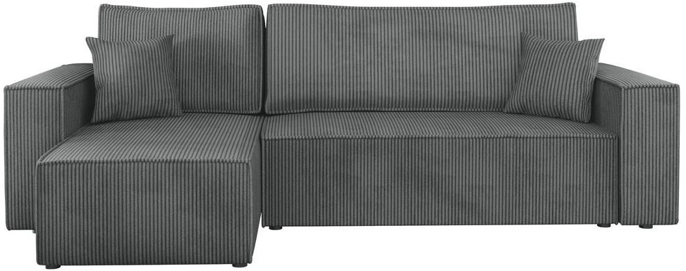 Mirjan24 Karl Cord Ecksofa L-Form mit Schlaffunktion und Bettkasten ...