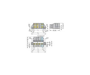 Wago 1-Leiter-Federleiste CAGE CLAMP® 9-polig 2,5mm² grau (231-209/027 ...