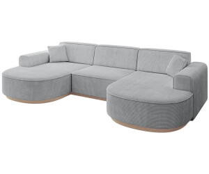 ALTDECOR MARI-U1-v1 Wohnlandschaft U-Form Cord Grau 303x171x83cm ...