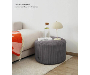 mokebo Der Faule Lenz Pouf Cord, rund, Anthrazit, 60x40cm ab 79,99 ...