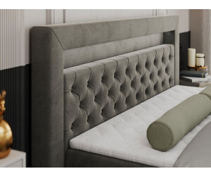 MKS Meble Gold-9 Boxspringbett 160x200 mit LED, Multipocket-Matratze H4 ...