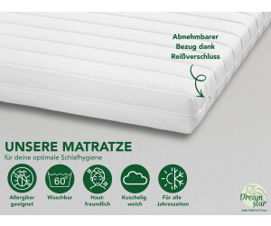 Dream Star Easy Sleep Kaltschaummatratze 90x200cm H3, 7-Zonen, 11cm ...