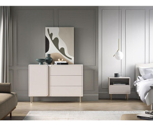 Selsey Loppa Sideboard 1-türig 3 Schubladen Kaschmirbeige 120cm (Loppa ...