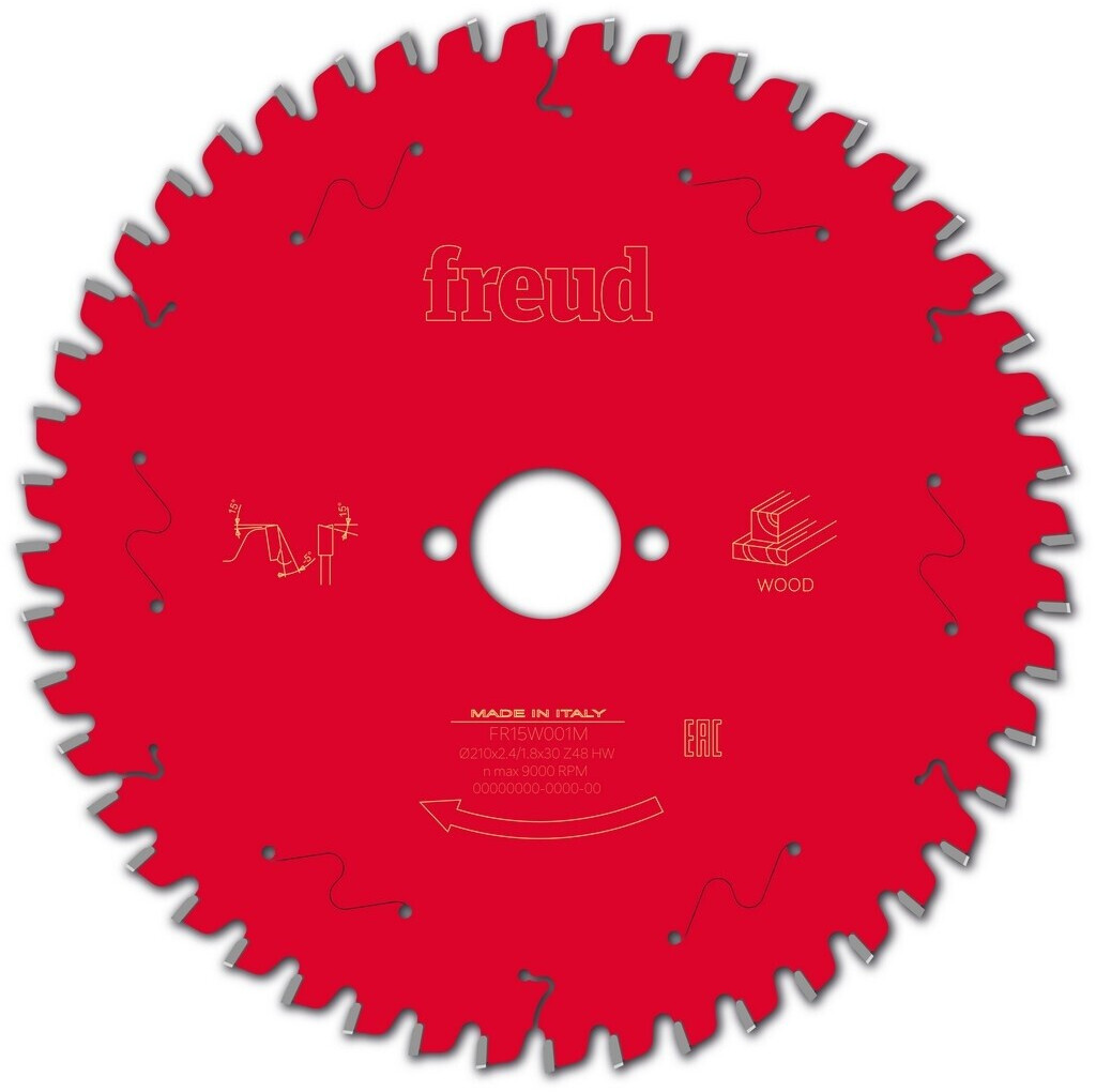 Freud Kreissägeblatt Holz Kappsäge 210mm x 30mm, 48Z (F03FS09747) ab 49 ...
