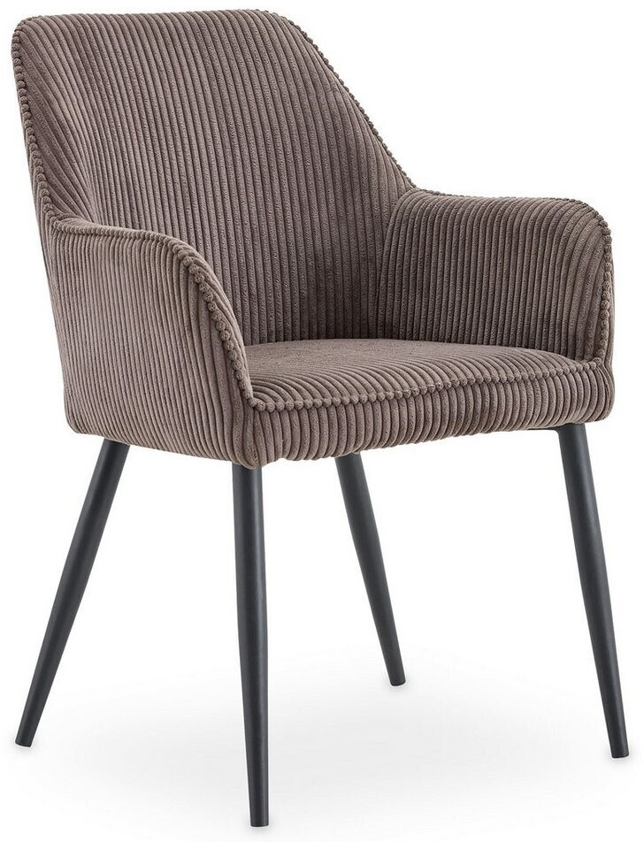 Idimex Verona 2er Set Polsterstühle mit Armlehnen Cordstoff Taupe ...
