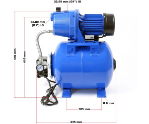 Wiltec Hauswasserwerk 600W 2800l/h mit Druckschalter und Manometer ...