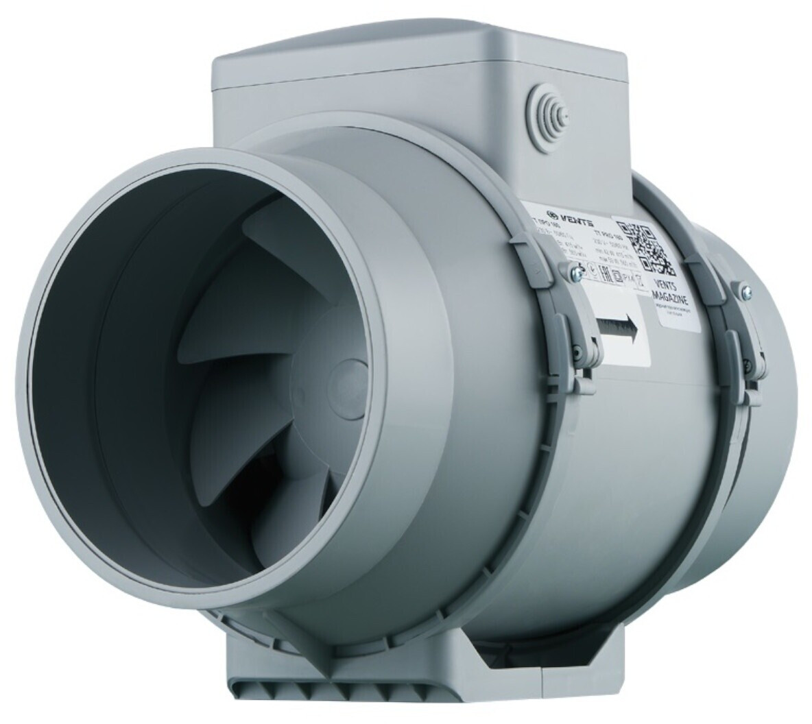 Vents TT Pro 160 T Halbradialer Rohrlüfter mit Nachlauf (TT Pro 160 T ...