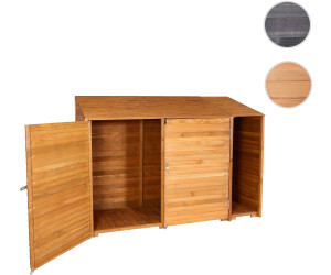 Mendler HWC-J75 Geräteschuppen Holz gebeizt naturfarben 180x250x93cm ...
