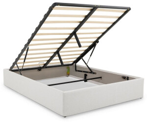 Idimex BLISS Futonbett 160x200cm mit Bettkasten, Polster Leinenoptik ...