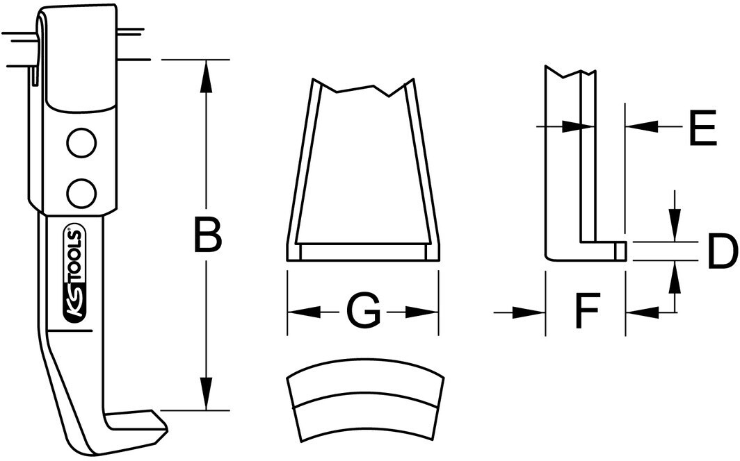 KS Tools Abzieherhaken höhenverstellbar 400mm (615.3606) ab 53,20 ...
