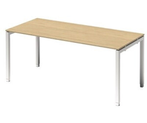 Bisley Cito Schreibtisch höhenverstellbar 180x80cm, Ahorn/verkehrsweiß ...