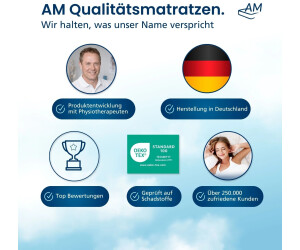 AM Qualitätsmatratzen Hypersoft Matratzentopper 90x190cm, 6cm, Lyocell ...