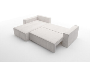 Fun Möbel CONOR PREMIUM Eckschlafsofa Stoff Kronos Anthrazit Ottomane ...