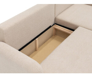 Mirjan24 Loridu Cord Ecksofa mit Schlaffunktion und Bettkasten, L-Form ...