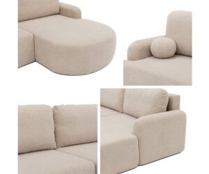 Mirjan24 Loridu Cord Ecksofa mit Schlaffunktion und Bettkasten, L-Form ...