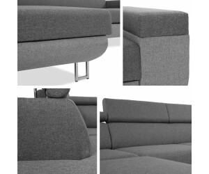 Mirjan24 Fonti Cord Ecksofa L-Form mit Schlaffunktion und Bettkasten ...