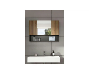 xonox.home Mone Spiegelschrank Basalt Melaminbeschichtet 80x55x17cm ab ...