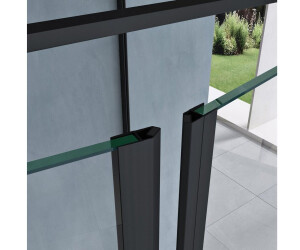 doporro Ravenna66UK U-Form Duschkabine 120x75cm, 8mm ESG Klarglas Nano ...