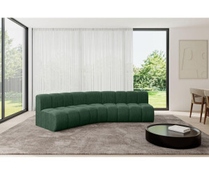 ALTDECOR Montra-L1 Modulares Ecksofa L-Form 5-Sitzer Cord Textil Grün ...
