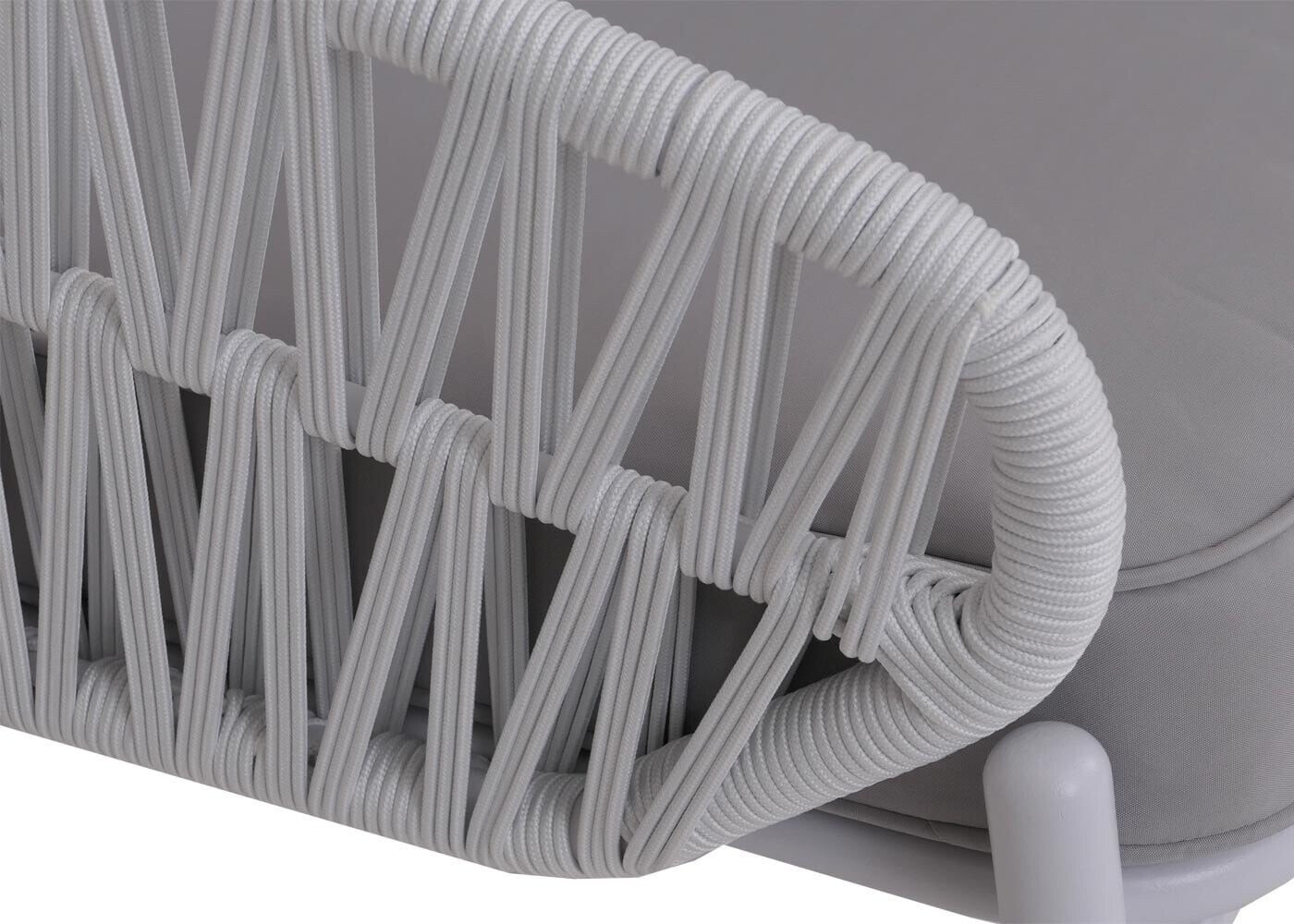 Proregal Aluminium-Gartenbank 83x116x65cm Seilgeflecht Rope Stoff ...
