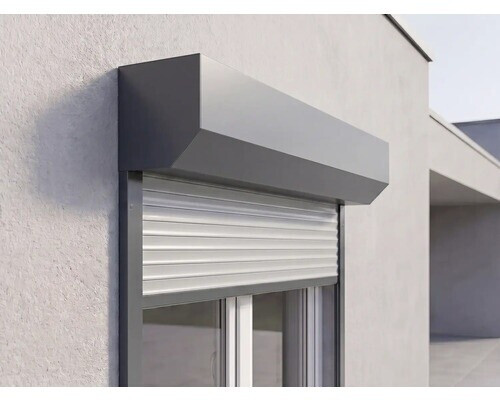 Aron Vorbaurollladen Alu grau 1050 x 1165 mm Kasten Anthrazitgrau ...