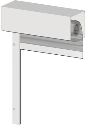 Aron Vorbaurollladen PVC grau 700 x 665 mm Kasten verkehrsweiß Motor ...