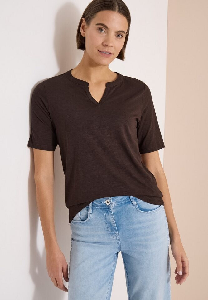 Cecil Short sleeve shirt with Split Neck (B324982) brown cacao ab 20,79 ...