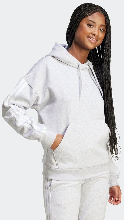 Adidas Essentials 3-Stripes Fleece Hoodie Sweatshirt (JX2540) light ...