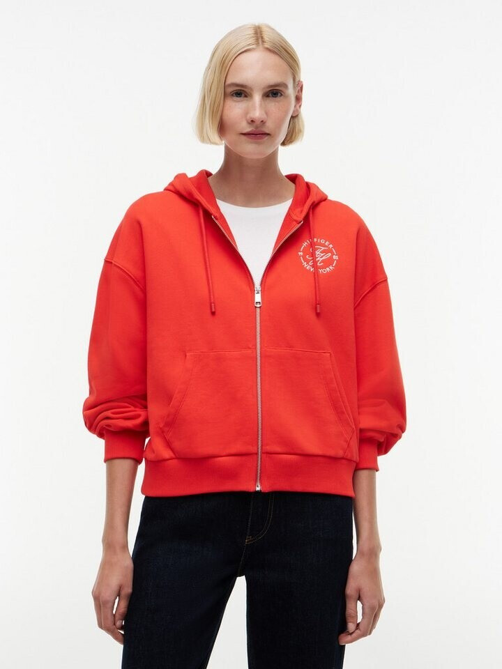 Tommy Hilfiger TH Roundal Zip-Up Hoodie Sweatjacke (WW0WW50938) fire ...