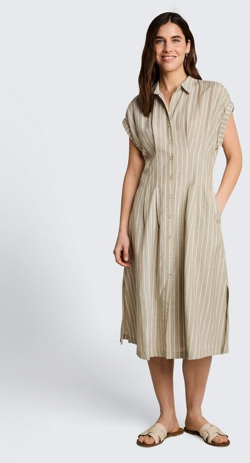 Tom Tailor Midi dress with stripe pattern (1051247) olive irregular ...
