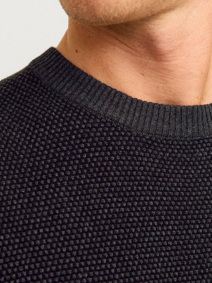 Jack & Jones JjeGlobe Knit Crew Neck Sweater (12258139) dark grey ...