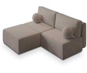Masseno Varna P Ecksofa L-Form mit Schlaffunktion & Bettkasten, Beige ...