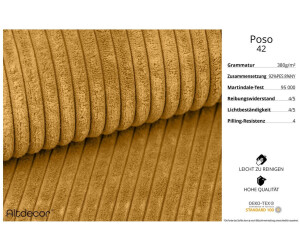 ALTDECOR ONESK-L Ecksofa mit Schlaffunktion & Bettkasten, Cord ...