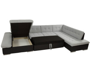 Mirjan24 Bergen Ecksofa U-Form mit Schlaffunktion und Bettkasten, 7 ...